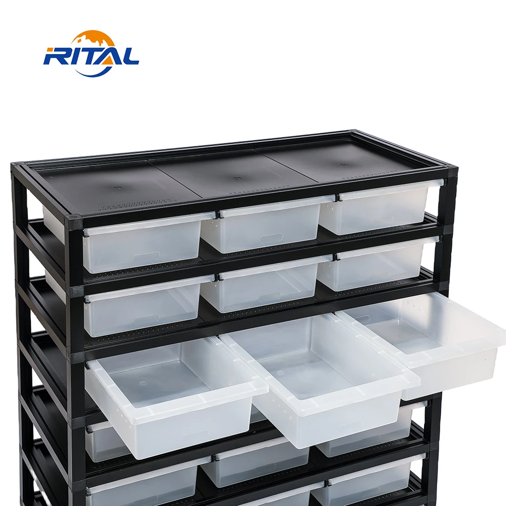 Best Price Reptile Snake Breeding Rack Plastic Tubs Hatchling Snake ...