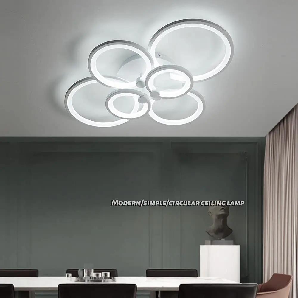 Ridgeyard Modern Ceiling Lamp 76w Led Dimmable Remote Control ...