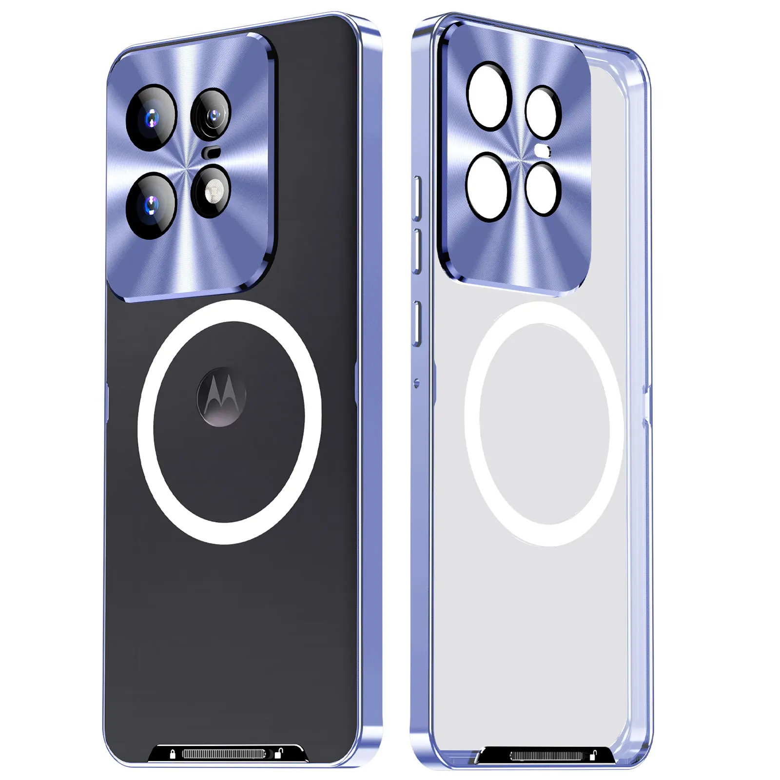 Premium Magnetic Metal Bumper Case with Transparent Back - Wireless ...