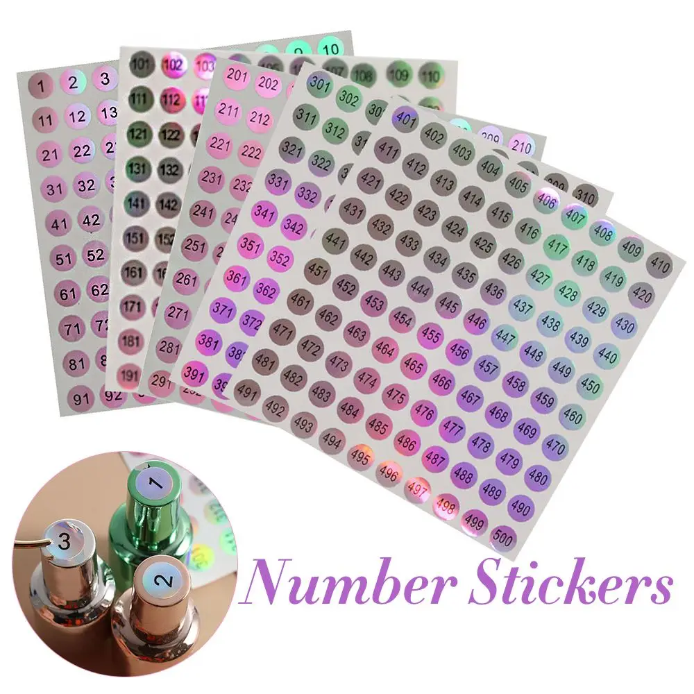 1-500-Waterproof-Digital-Label-Stickers-Self-adhesive-Sticky-Number ...