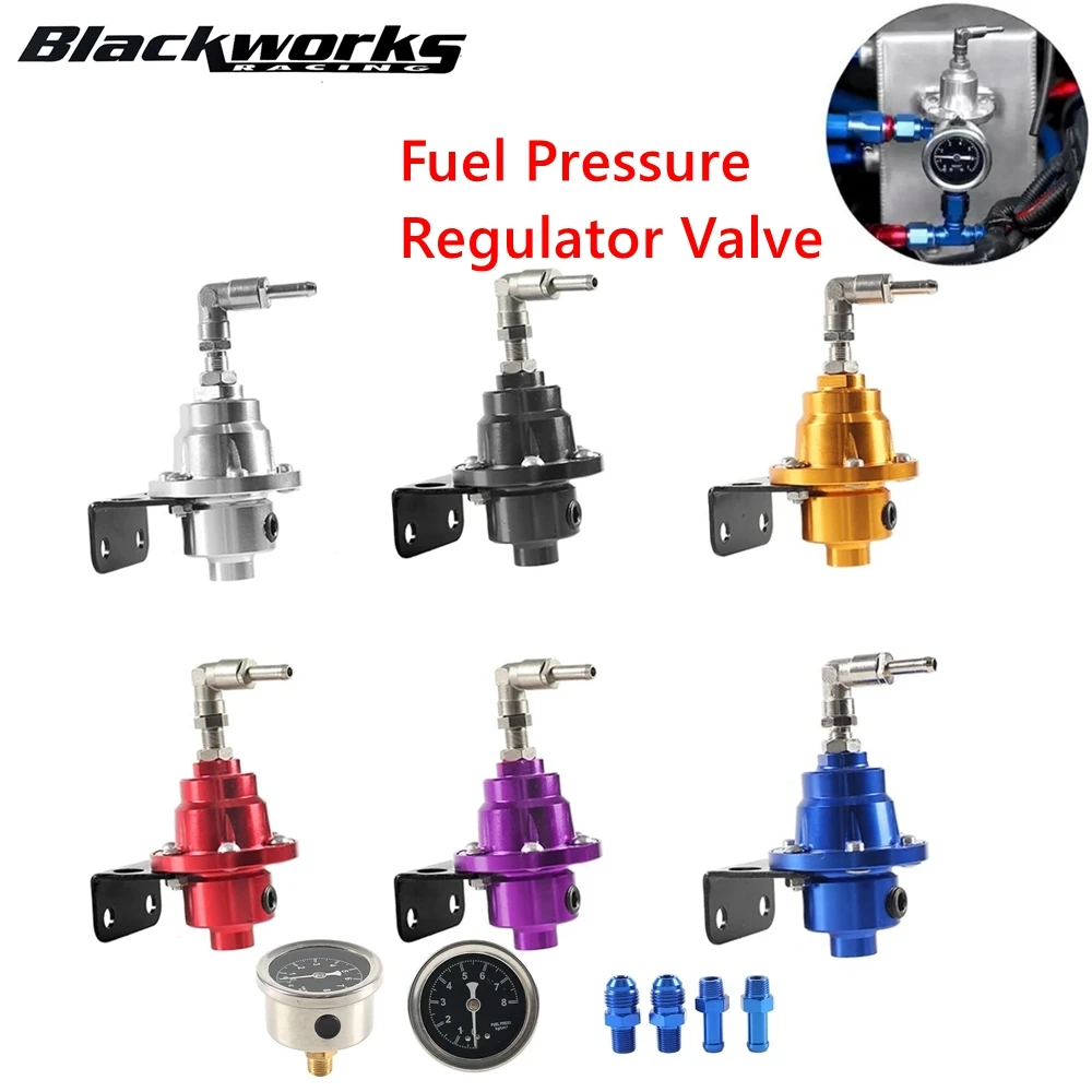 Universal-Adjustable-Fuel-Pressure-Regulator-with-Gauge-Kit-Vehicle ...