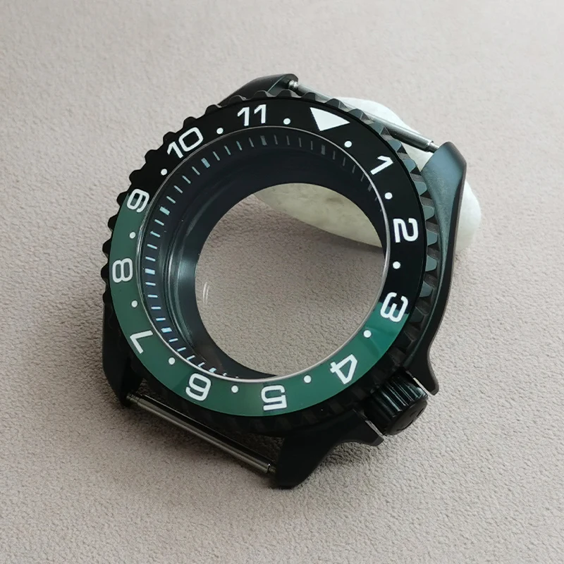 Matte-Black-Seiko-SKX007-Watch-Cases-Double-Deck-Sapphire-Glass-Fits ...