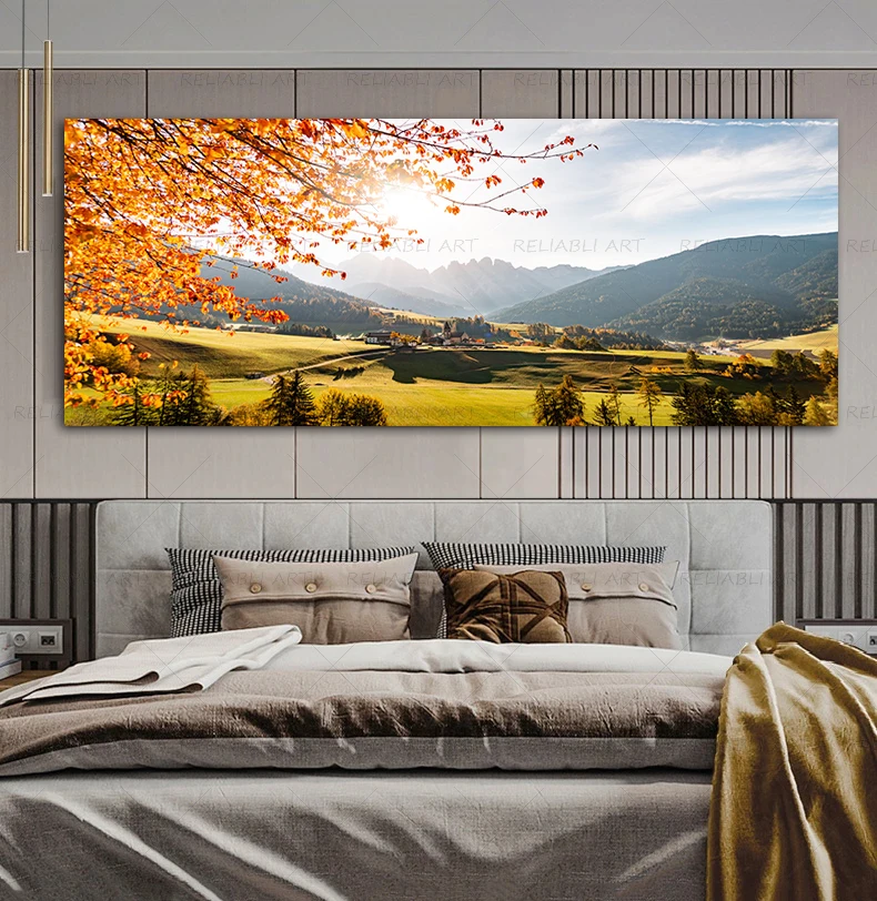 풍경 산 호수 캔버스 회화 자연 포스터 및 프린트 월 아트 그림 침실 거실 홈 데코 프레임 없음 Aliexpress