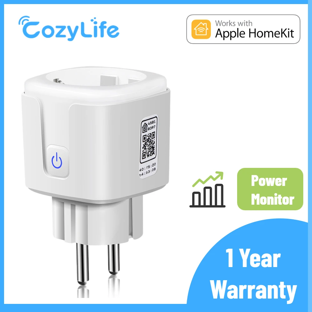HomeKit Smart Plug EU With Energy Monitor WiFi 16A Socket 220V 110V ...