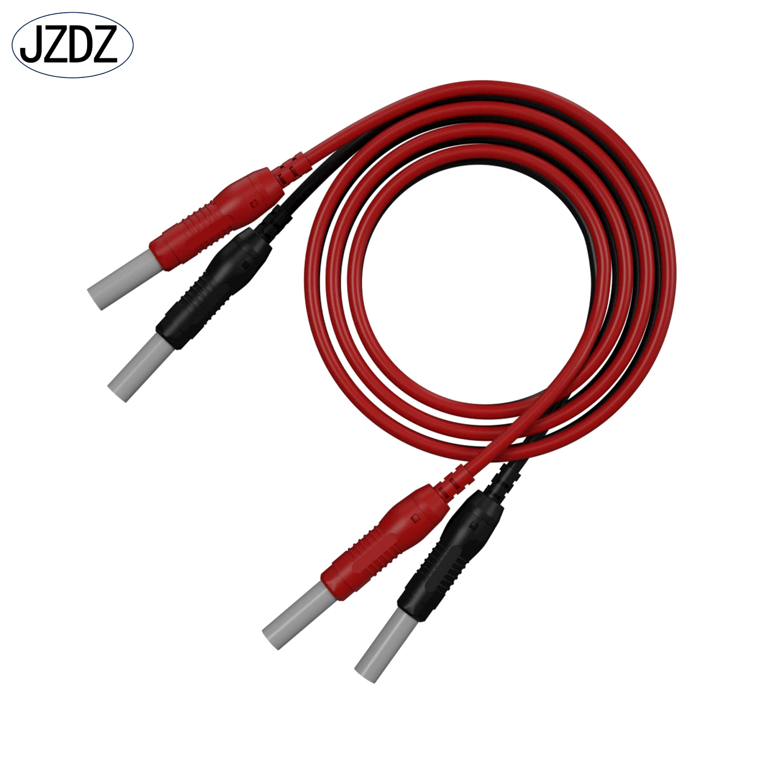 JZDZ 4MM Retractable Safety Banana Plug to Banana Plug Test Lead Red ...