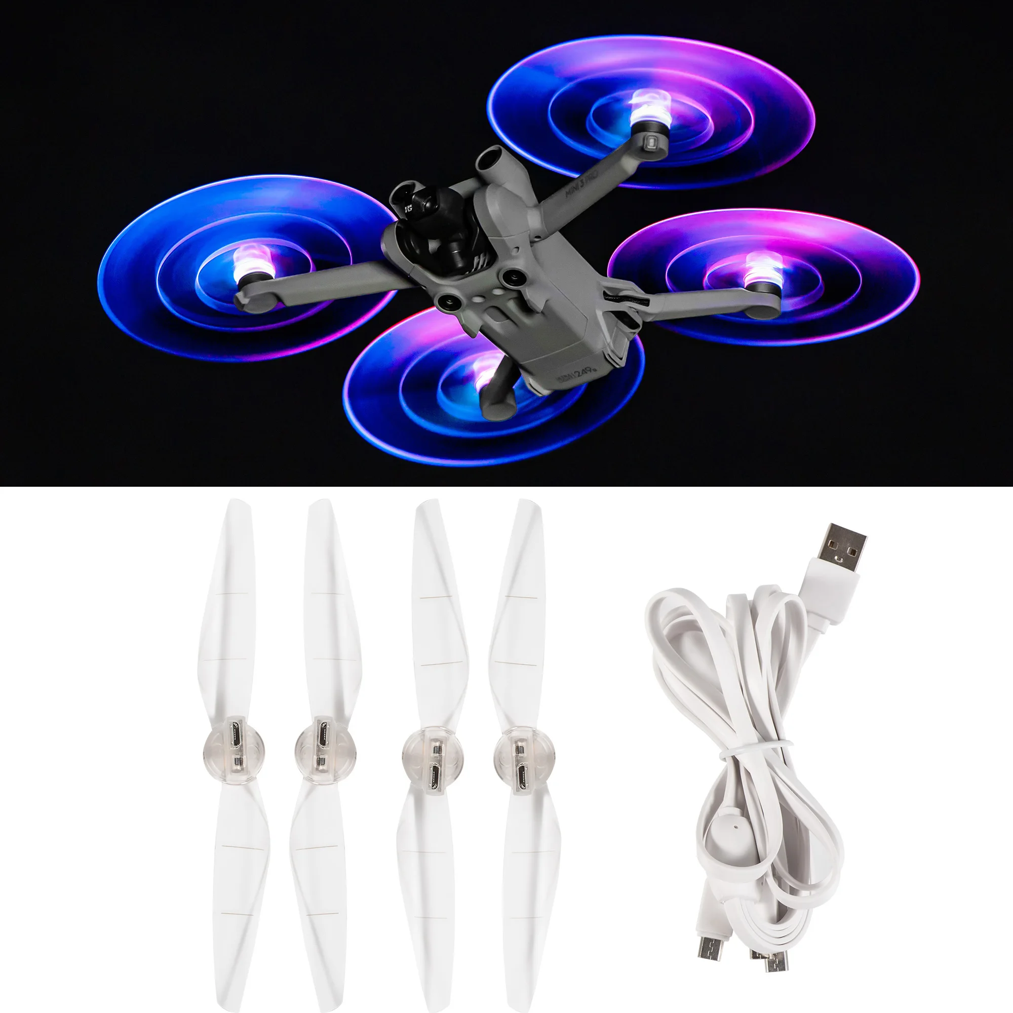 4pcs-Mini-3-Pro-Rechargeable-LED-Light-Flash-Low-Noise-Quick-Release ...