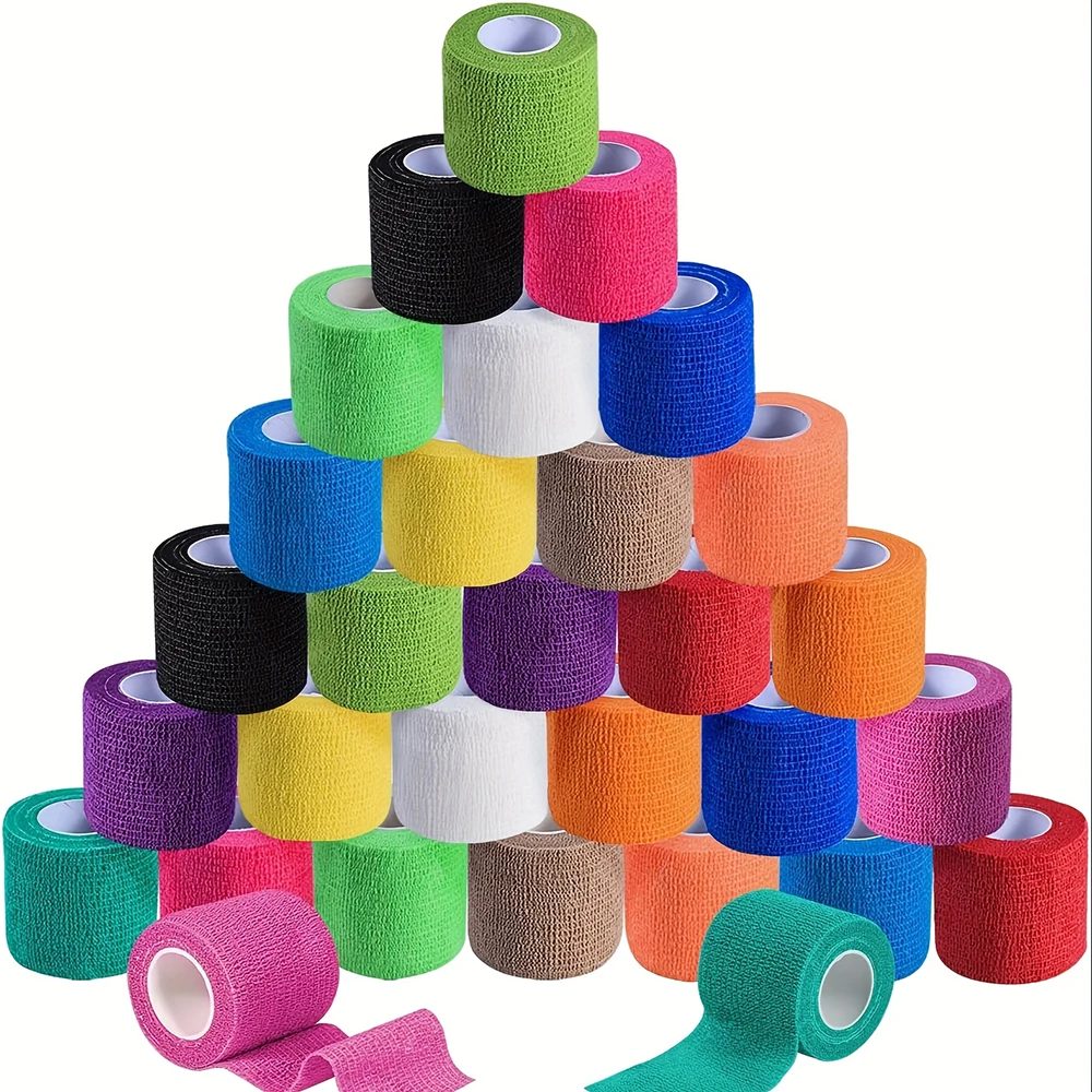 Colorful Self Adhesive Bandage Breathable Cohesive Bandage Wrap Rolls ...