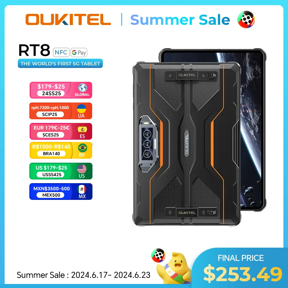 Oukitel-RT8-Rugged-20000mAh-Tablet-11-FHD-Display-6GB-256GB-Helio-G99 ...