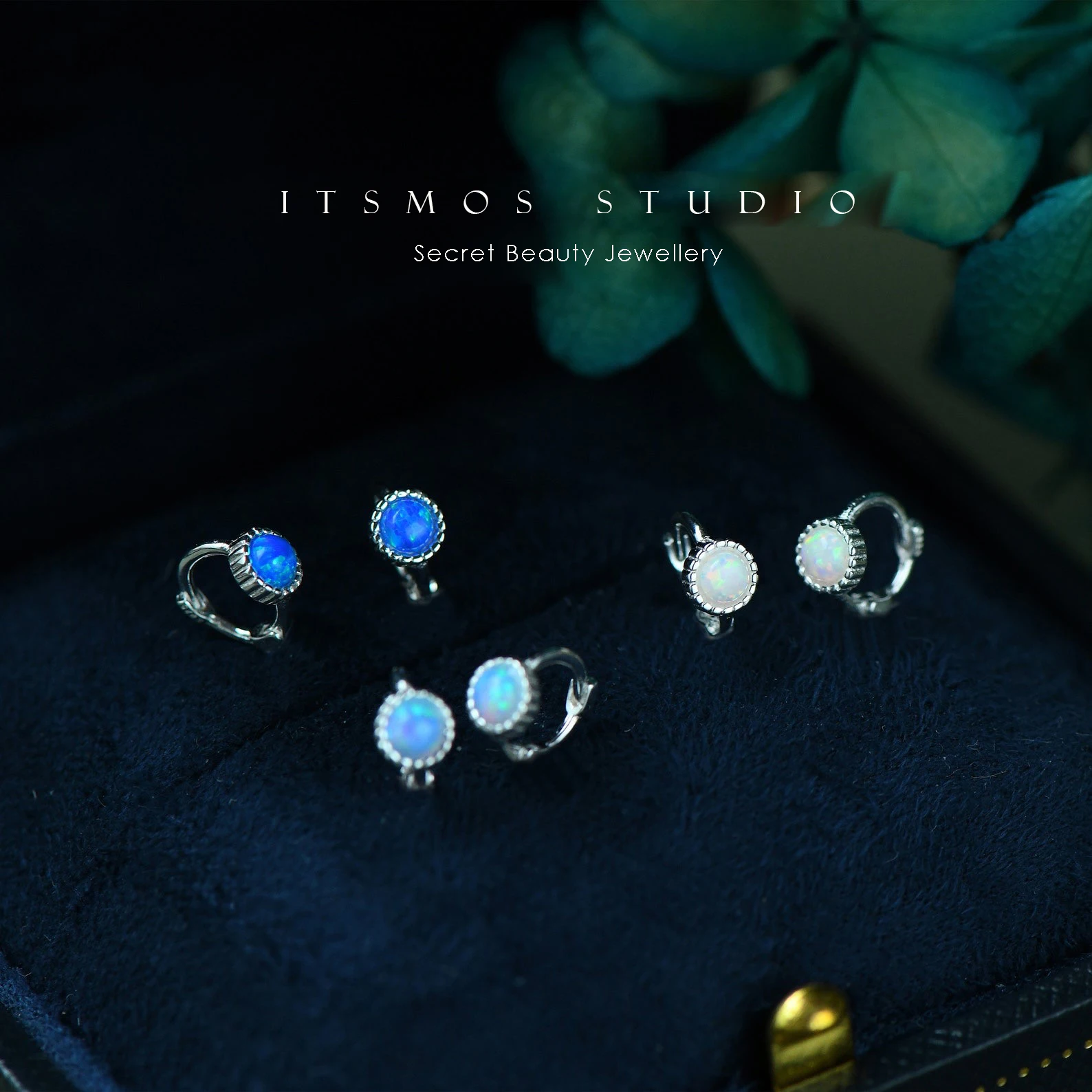 ITSMOS 925 스털링 실버 오팔 이어 본 버클 피어싱 귀걸이, 여성용 미니멀리스트 후프 귀걸이, 파티 쥬얼리 아레테 ...