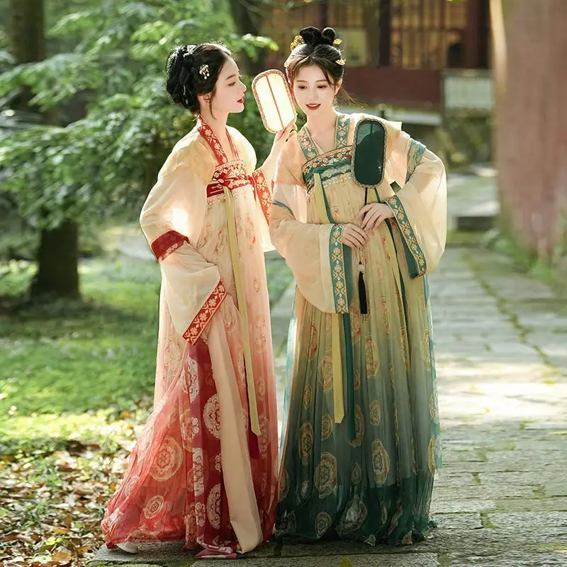 Chinese-Traditional-Clothes-Tang-Dynasty-Dress-Half-Arm-Upper-Garment ...