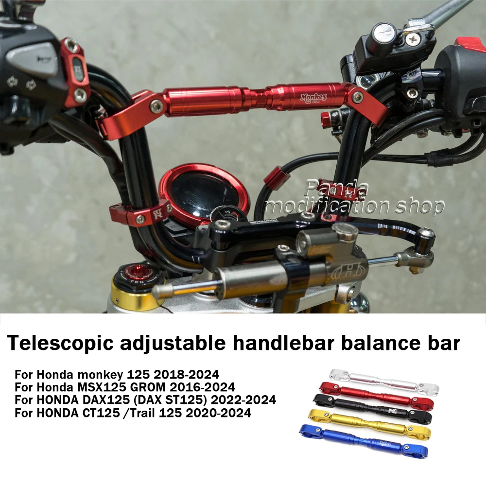 telescopic adjustable handlebar For Honda MONKEY125 CT125 GROM MSX125 ...