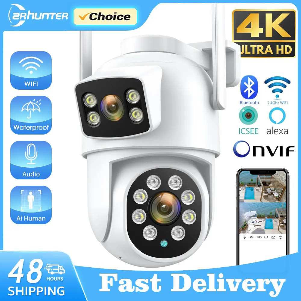 ZRHUNTER-8MP-4K-PTZ-IP-Camera-Dual-Lens-Human-Detect-CCTV-Security ...