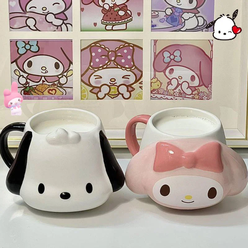 Taza de cerámica de Anime Kawaii Sanrio My Melody, Pochacco de corazón ...