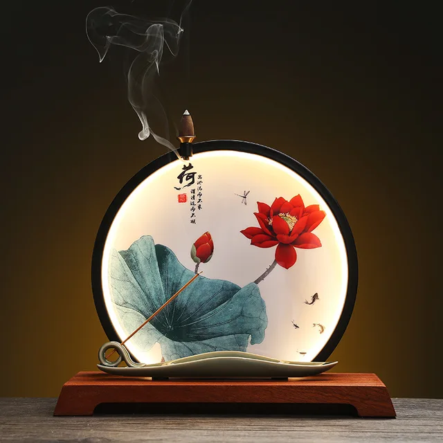 Ceramic Backflow Incense Burner Waterfall Chinese Incense Stick Holder ...