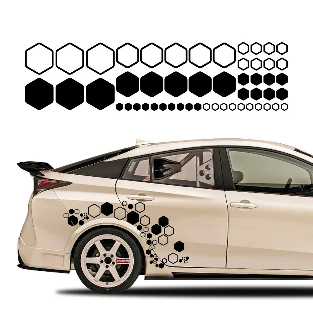 Car-Side-Body-Sticker-Creative-Honeycomb-Graphics-Rear-Wheel-Arches ...