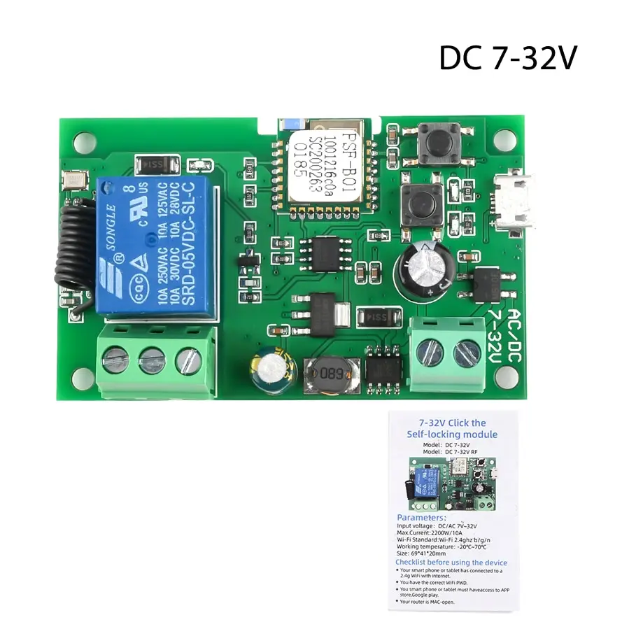 DC7-to-32V-Self-Locking-Intelligence-WiFi-Relay-Module-RF433MHZ ...