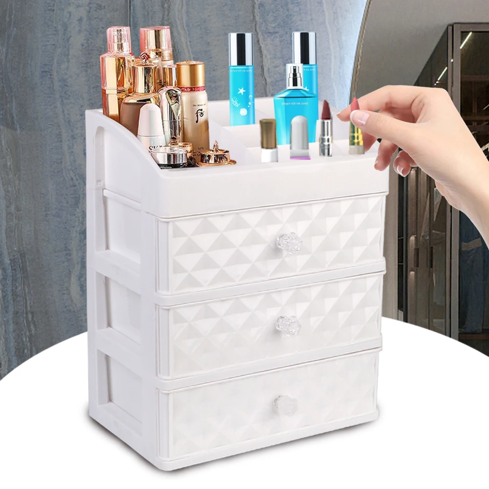 Durable-Makeup-Storage-Box-Drawer-Home-Organizer-Desktop-Cosmetic-Case ...