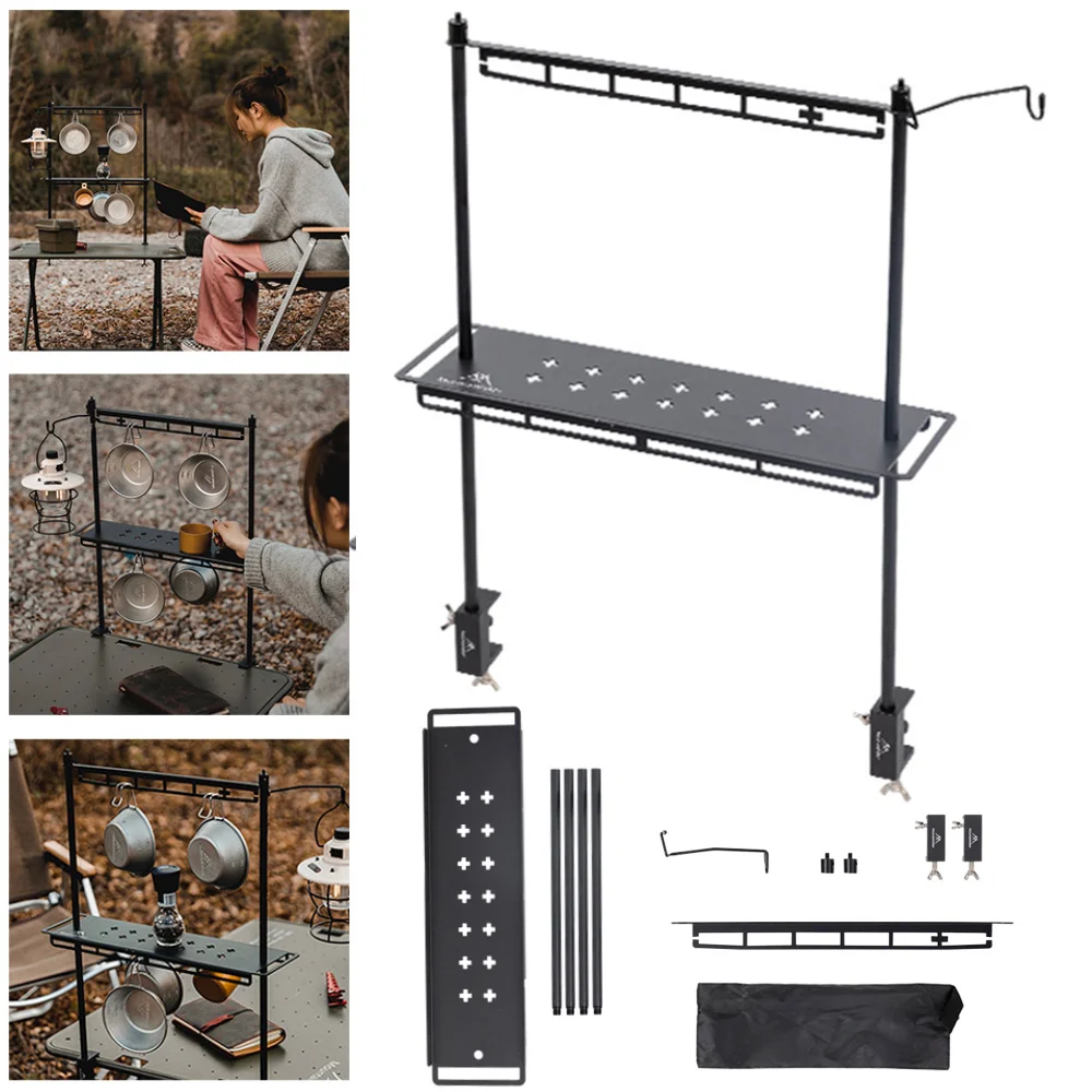 Camping-Table-Hanging-Rack-Shelf-Outdoor-Tools-Bracket-Desktop-Storage ...