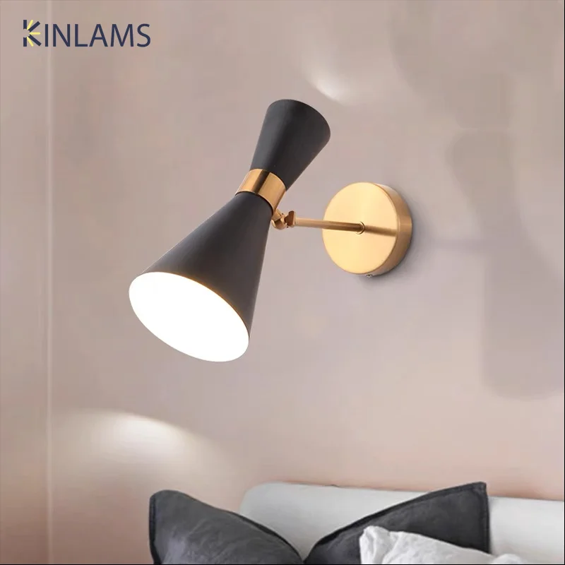 Modern Metal LED Wall Light Golden Black E27 G9 Light Source Wall Lamp ...
