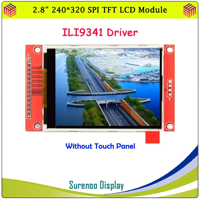 2.8" inch 320*240 Serial SPI TFT LCD Module Display Screen & Resistive Touch Panel Driver IC ...