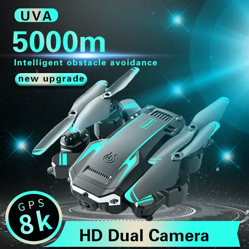 장난감 8K 5G GPS 전문 HD 항공 사진 장애물 회피 4 로터 헬리콥터, RC 거리 5000M UAV 미니 드론