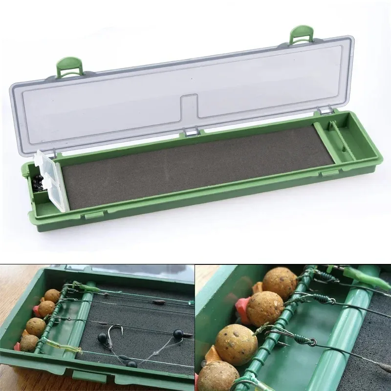 Carp-Fishing-Tackle-Box-Stiff-Hair-Rig-Board-with-Pins-Carp-Fishing-Rig ...