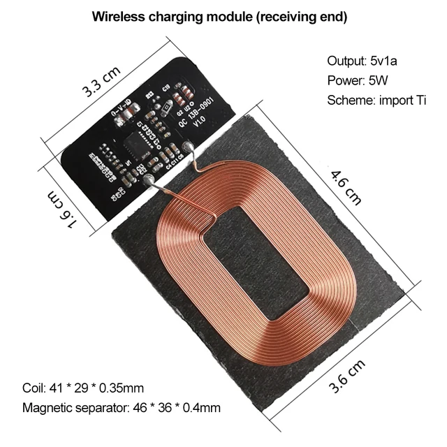 TYPE-C MICRO-USB 5V 9V 5W-10W 15W Wireless Charger Module Transmitter PCBA Circuit Board Coil Qi ...