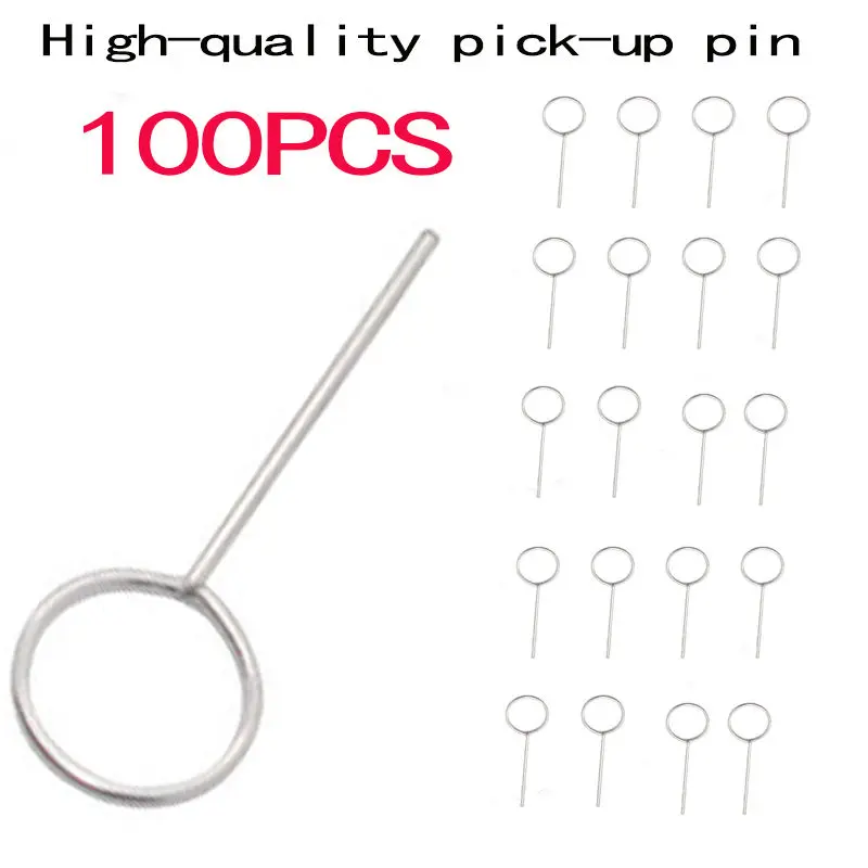 100pcs Eject Sim Card Ejector Tool Pick-up Pin Universal Mobile Phone ...