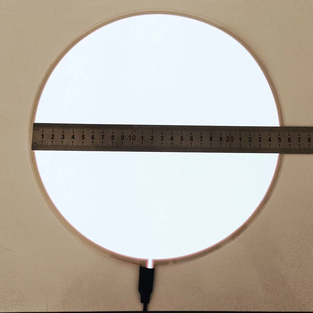 Flexible El Panel 25cm Diameter EL Backlight El Panel With DC12V ...