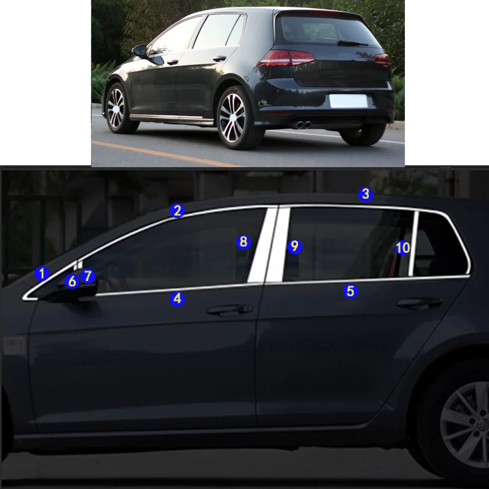 Car-Sticker-Garnish-Pillar-Window-Middle-Strip-Trim-Frame-For-VW ...