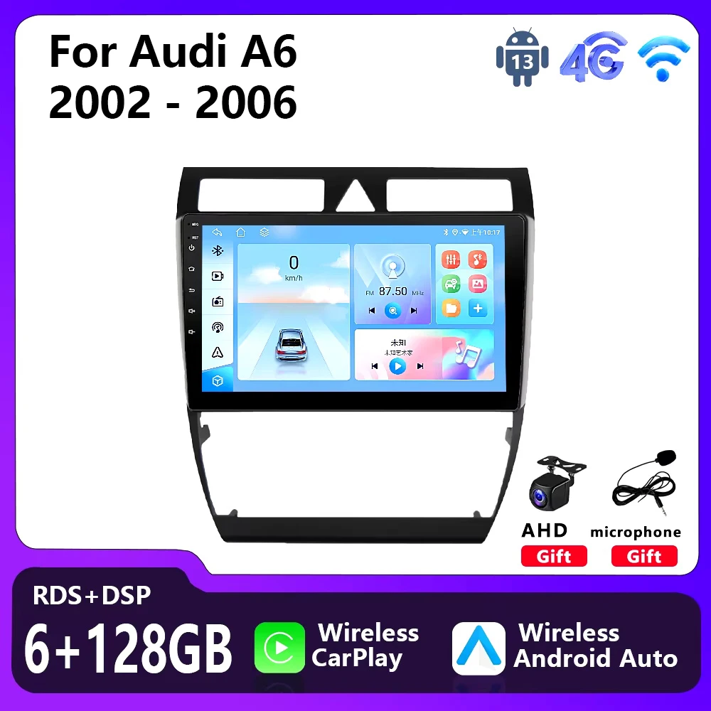 Car-Radio-Multimedia-Player-For-Audi-A6-2002-2006-Wireless-Carplay ...
