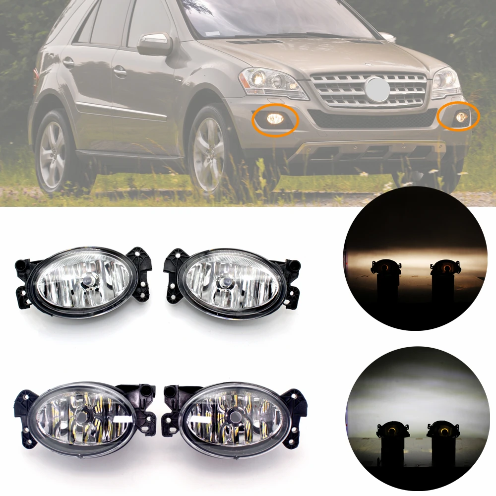 LED/Halogen Fog Light For Mercedes Benz W164 ML320 ML350 ML500 2006 ...