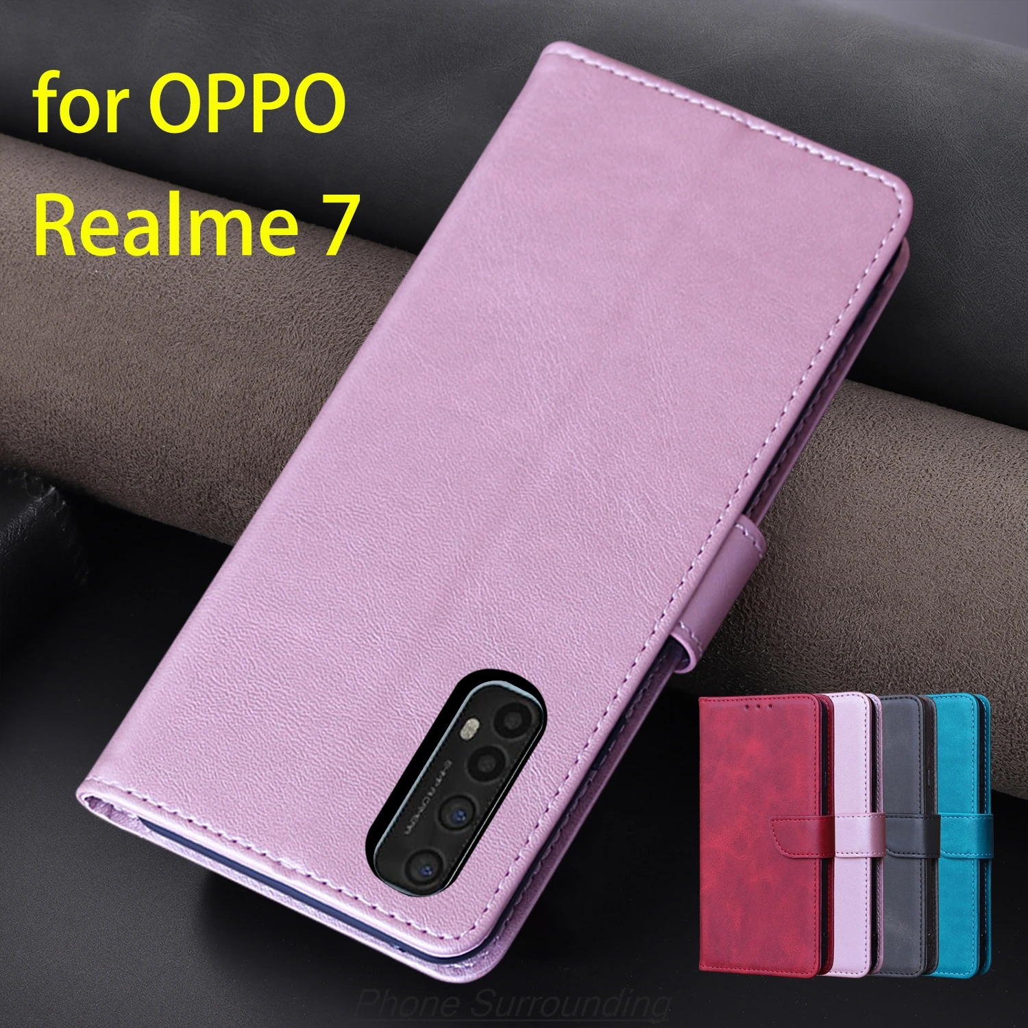 Wallet Flip Cover Leather Case for OPPO Realme 7 4G / Realme7 4G ...