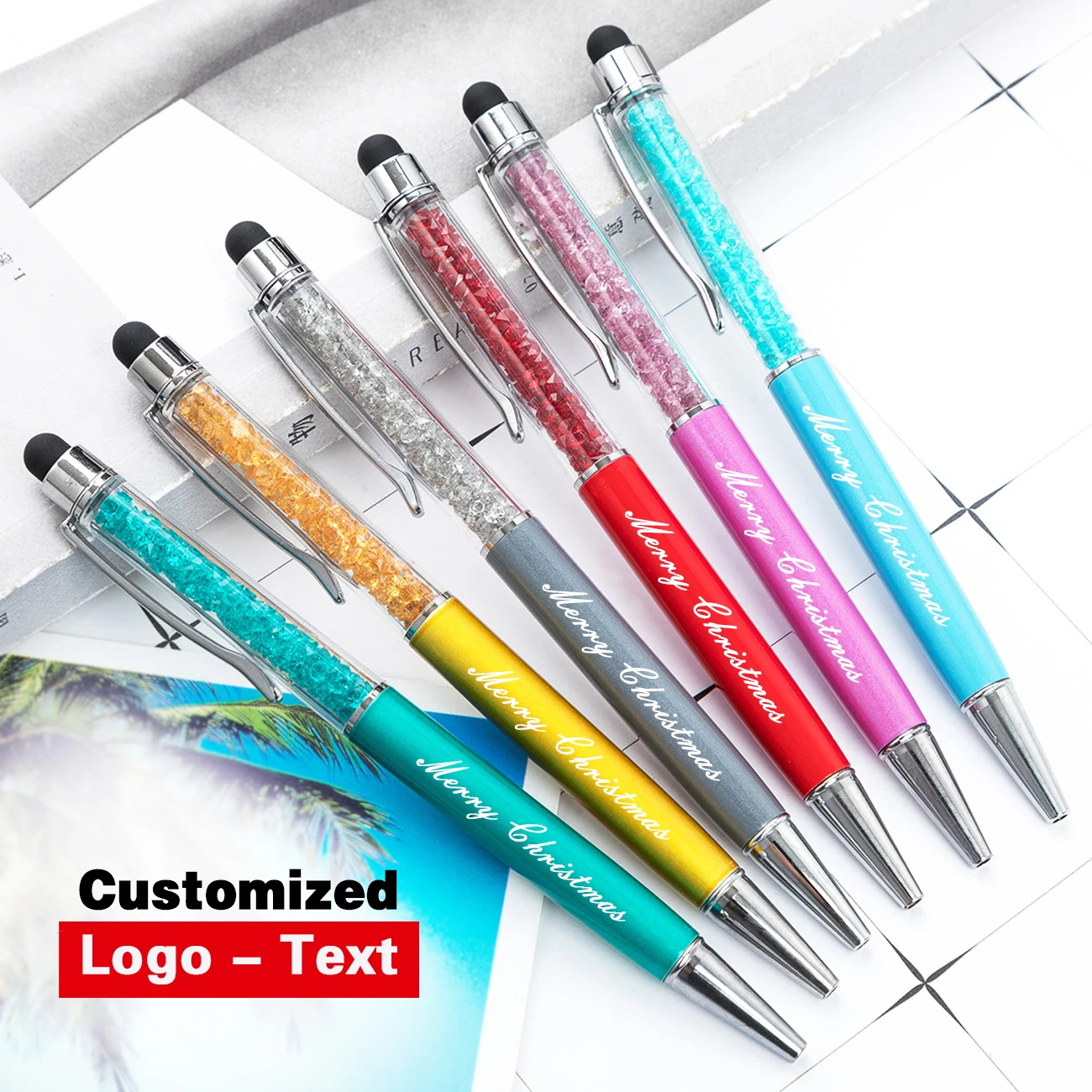 Colorful-Crystal-Ballpoint-Pen-Metal-Stylus-Touch-Pen-for-Writing ...
