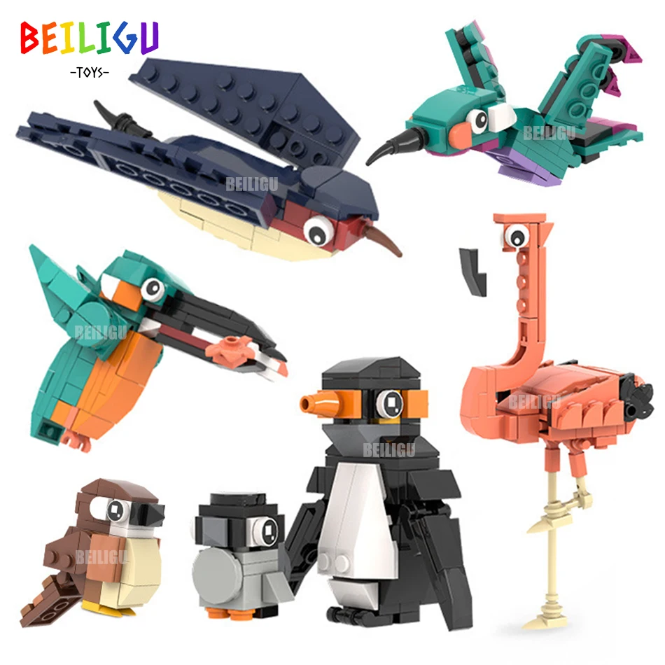 MOC Wonderful Animal Birds Model Building Blocks Bricks Swallow ...
