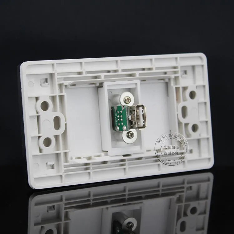 120MM Wall Face Plate One Port USB Plug in Outlet Faceplate USB Data ...