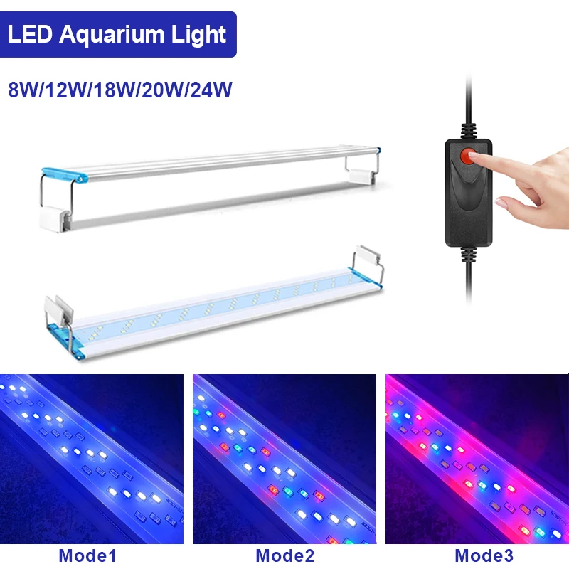 Super-Slim-LEDs-Aquarium-Lighting-Aquatic-Plant-Light-Extensible-Clip ...