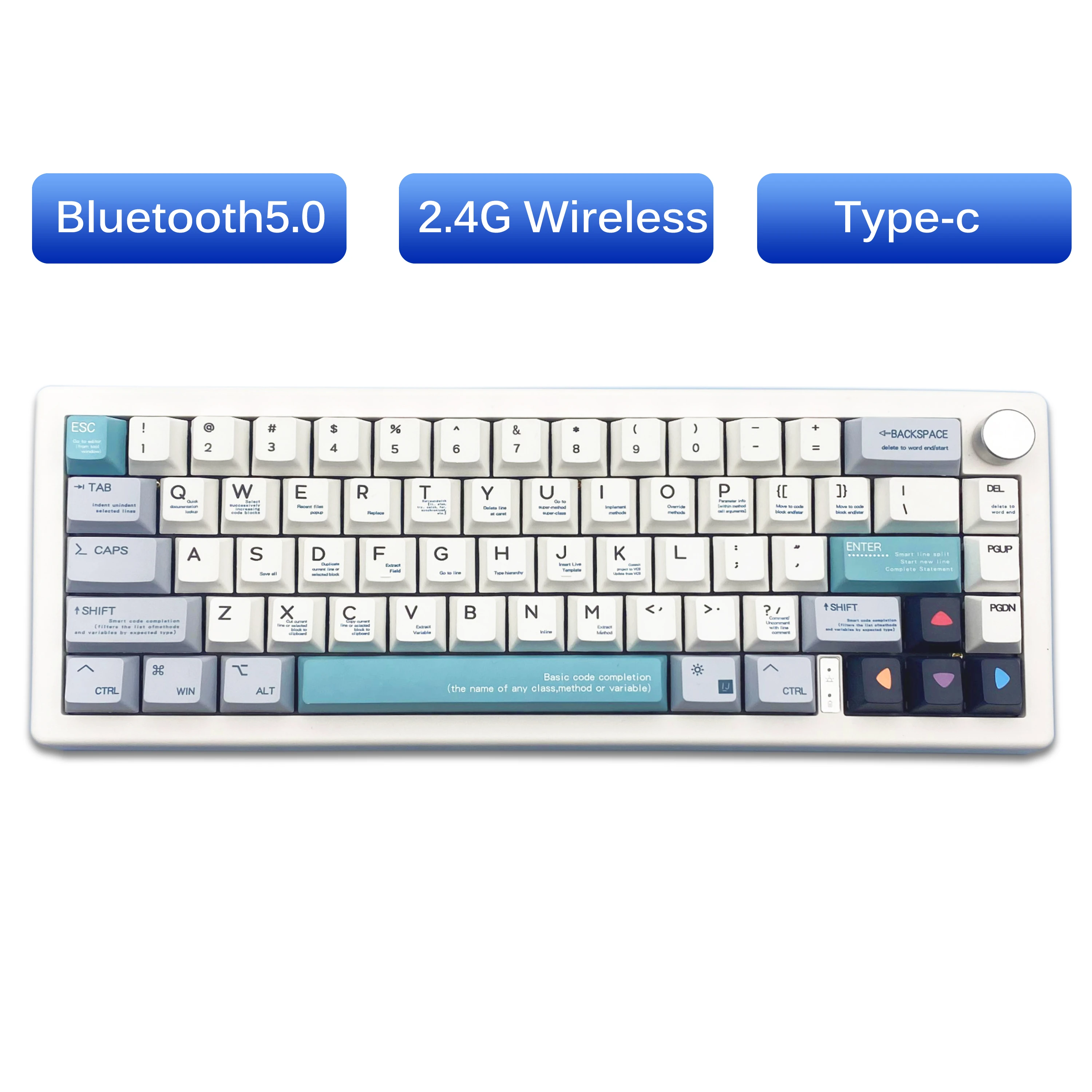 GMK67 kit de juntas de teclado mecánico, inalámbrico/con cable, intercambiable en caliente ...