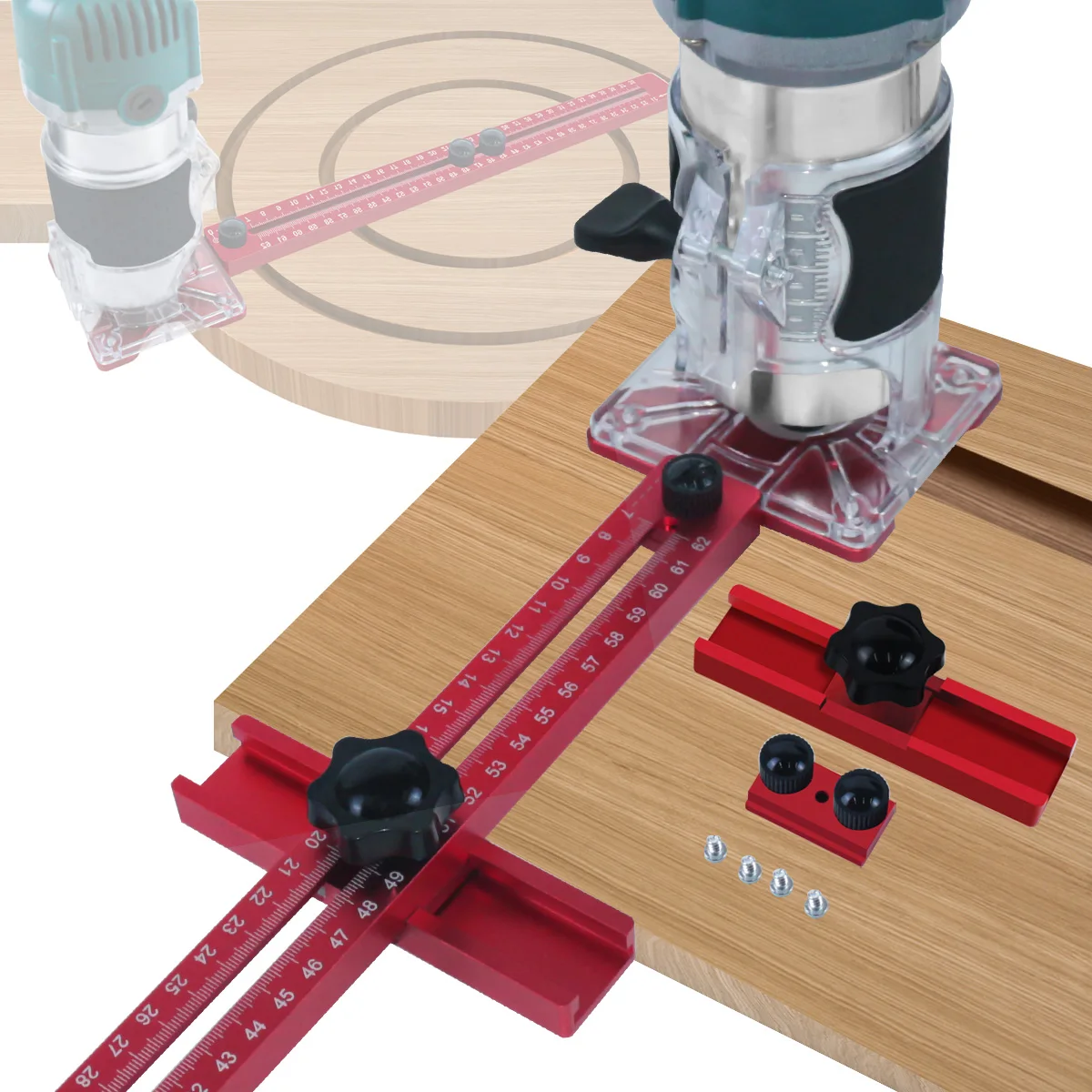 Alum-nio-Router-Milling-Groove-Bracket-Cabinet-Carpintaria-Jig-C-rculo ...