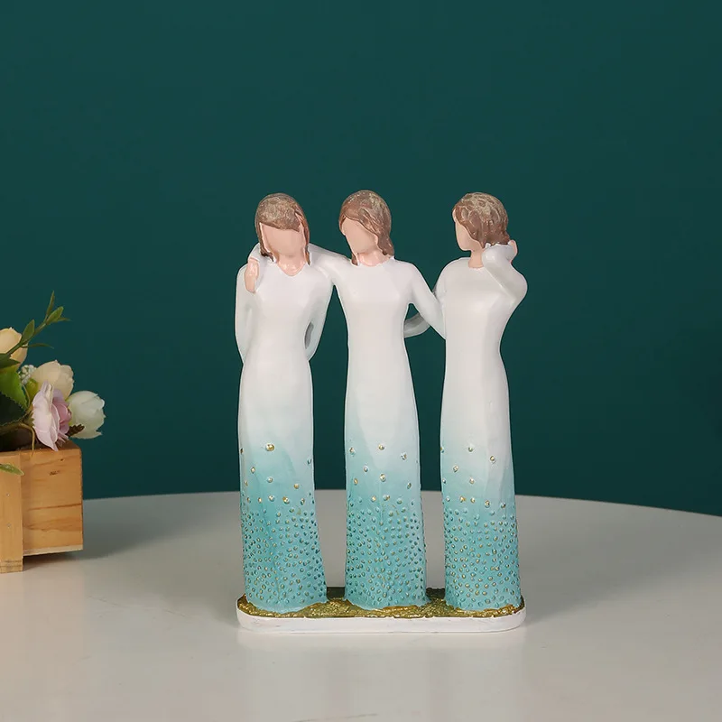 Nordic-Style-Modern-Art-Sculpture-Three-Sisters-Decorative-Figurines ...