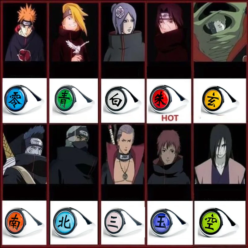 Naruto-Anime-Naruto-anel-Cosplay-trajes-metal-Prop-Akatsuki-Itachi-j ...