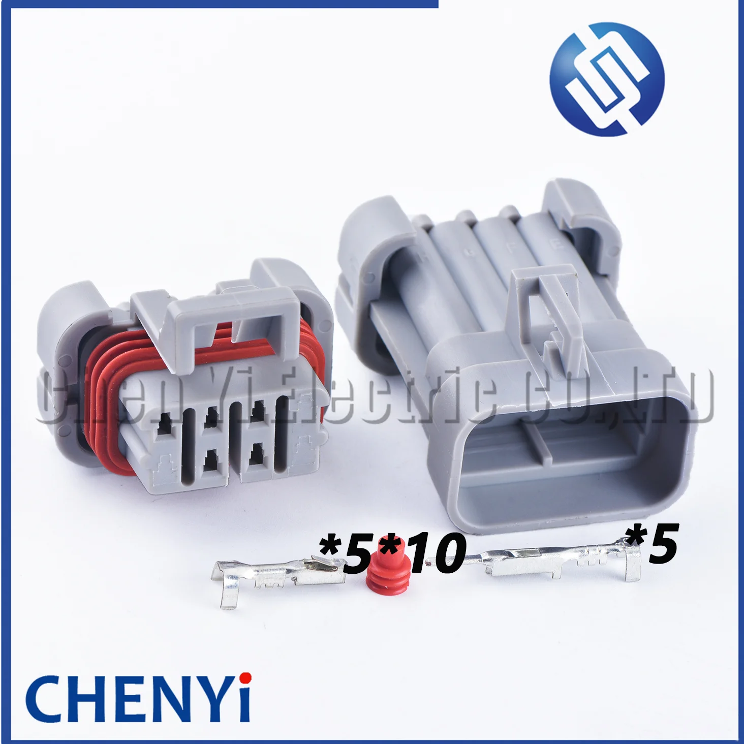 1-Set-Grey-5-Pin-Automotive-Waterproof-Connector-Socket-Male-Female ...