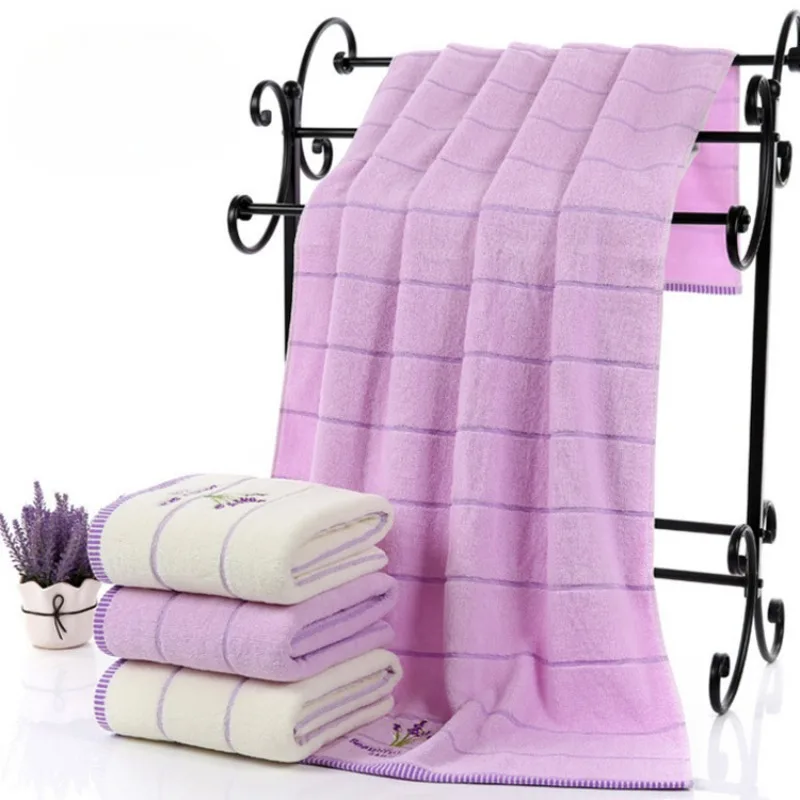 Lavender-pure-cotton-embroidered-bath-towel-face-wash-hand-towel ...