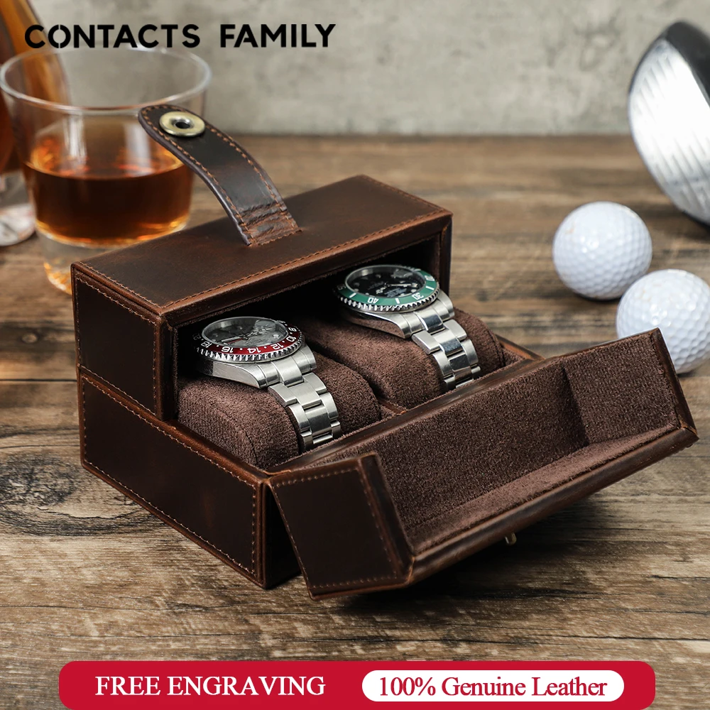 CONTACTS-FAMILY-Genuine-Leather-Watch-Storage-Organizer-Box-Creative ...