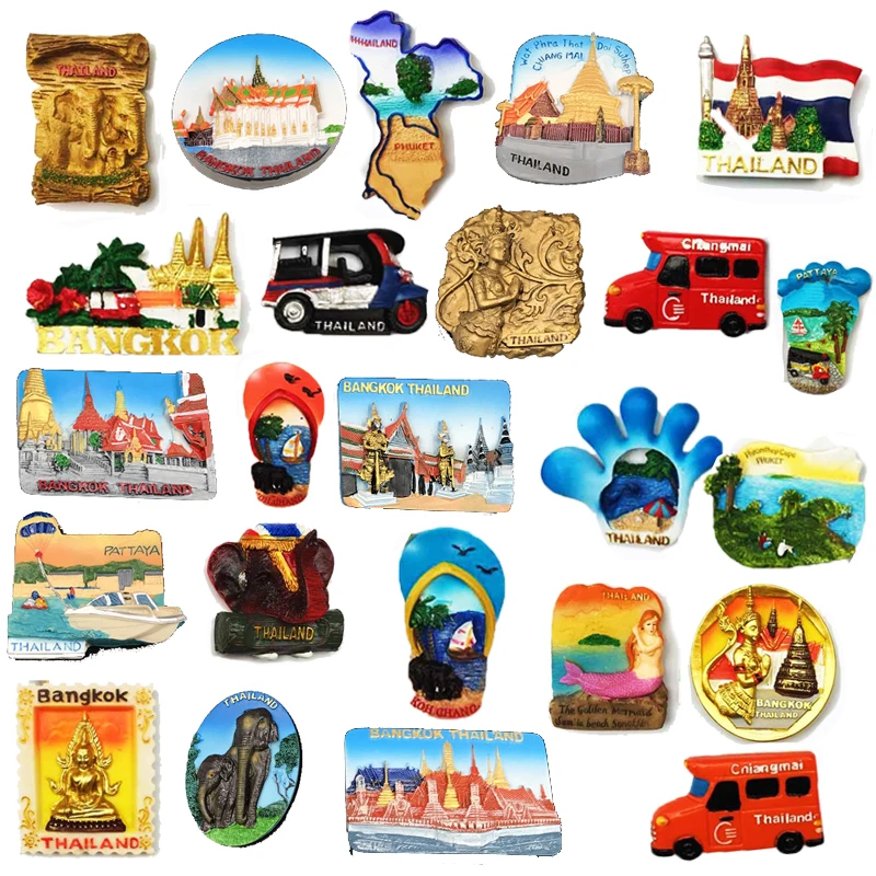 Thailand-Bangkok-Phuket-Fridge-Magnet-Souvenir-Chiengmai-Resin ...