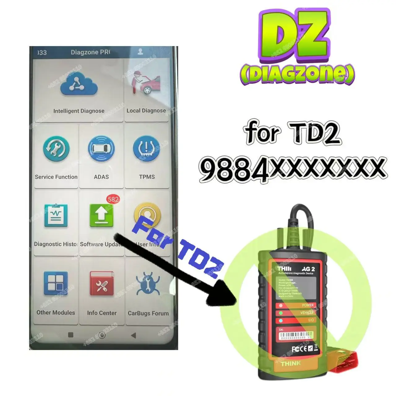 1 Year 2 Years Subscription Diagzone(DZ) Pro Software Activation Cars ...