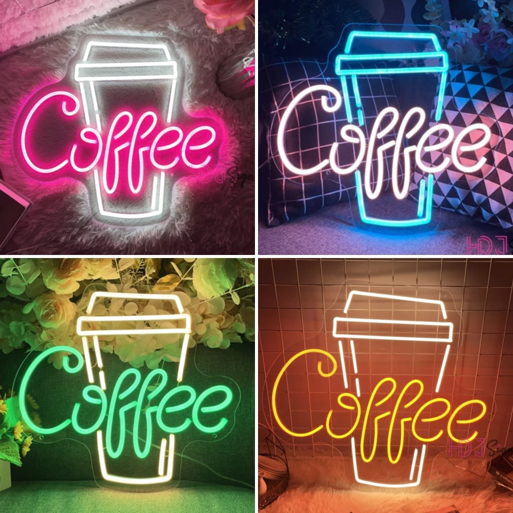 Coffee Neon Light Led Signs Cafe Restaurant Rest Room Decor Wall Art ...
