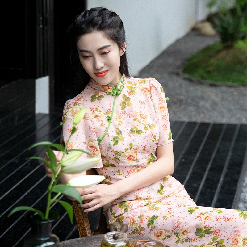 Simeizi için çin geleneksel elbise kadın seksi Cheongsam 2022 Qipao sam ...