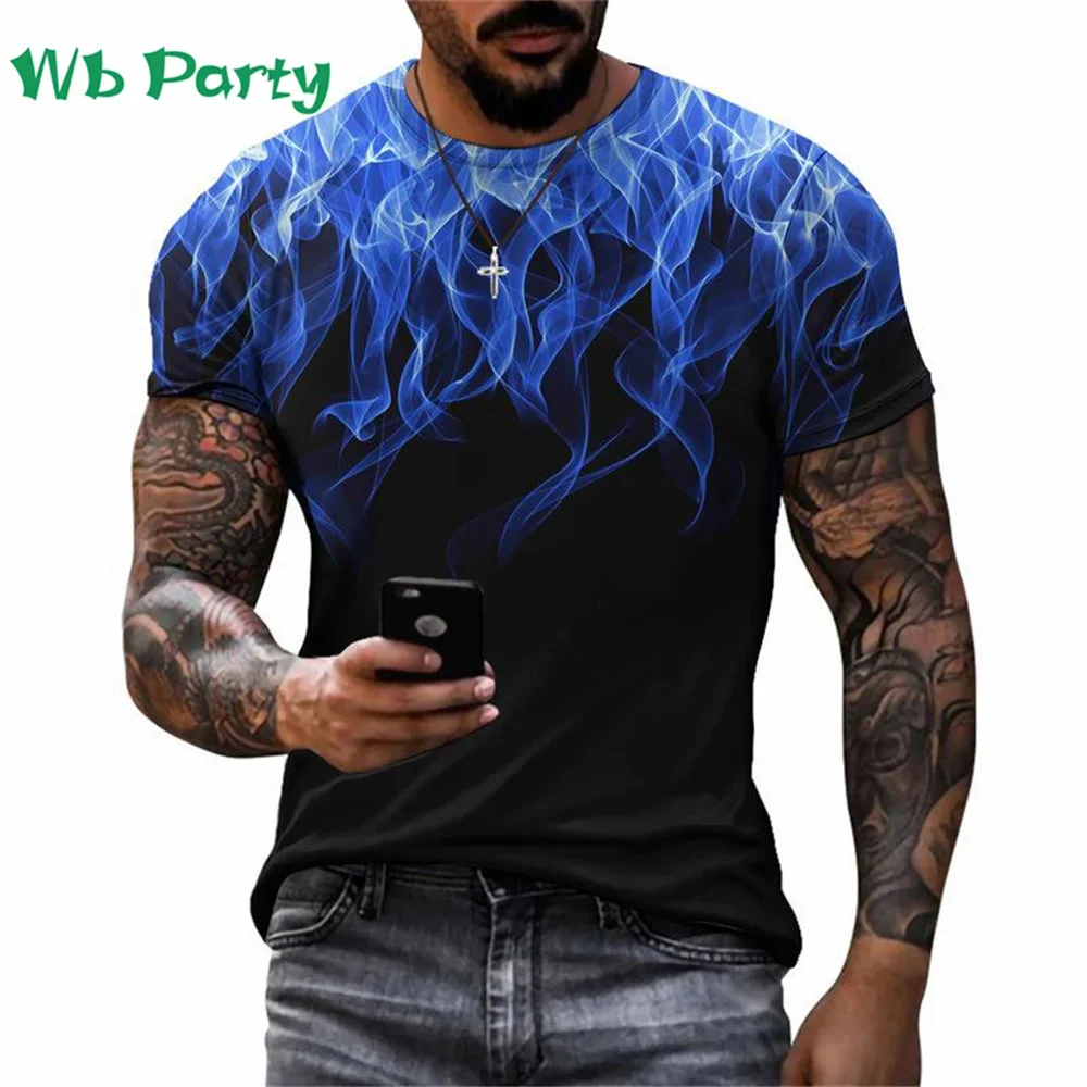 Футболка PCFS с пламенным принтом | AliExpress