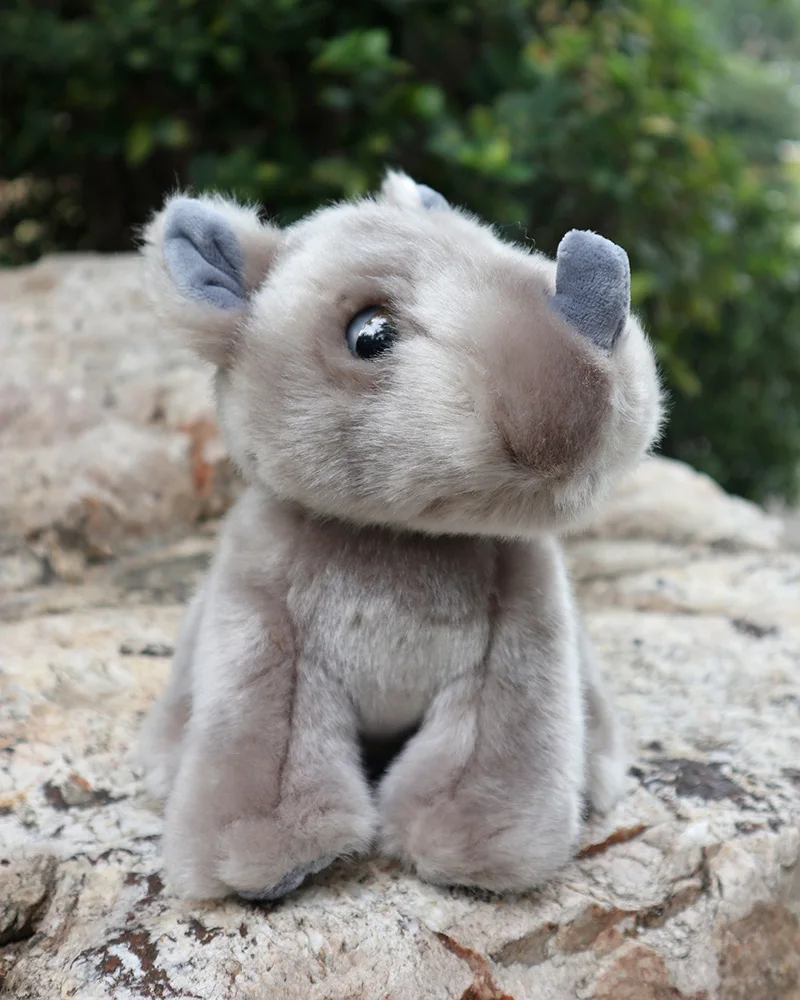 18CM-Lifelike-Rhino-Plush-Toys-Cute-Mini-Rhinoceros-Realistic-Wild ...